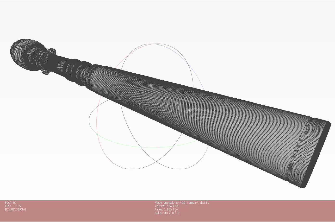 Grenade PG-7V for grenade launcher RPG 7 3D Printable Moulage 3D model ...