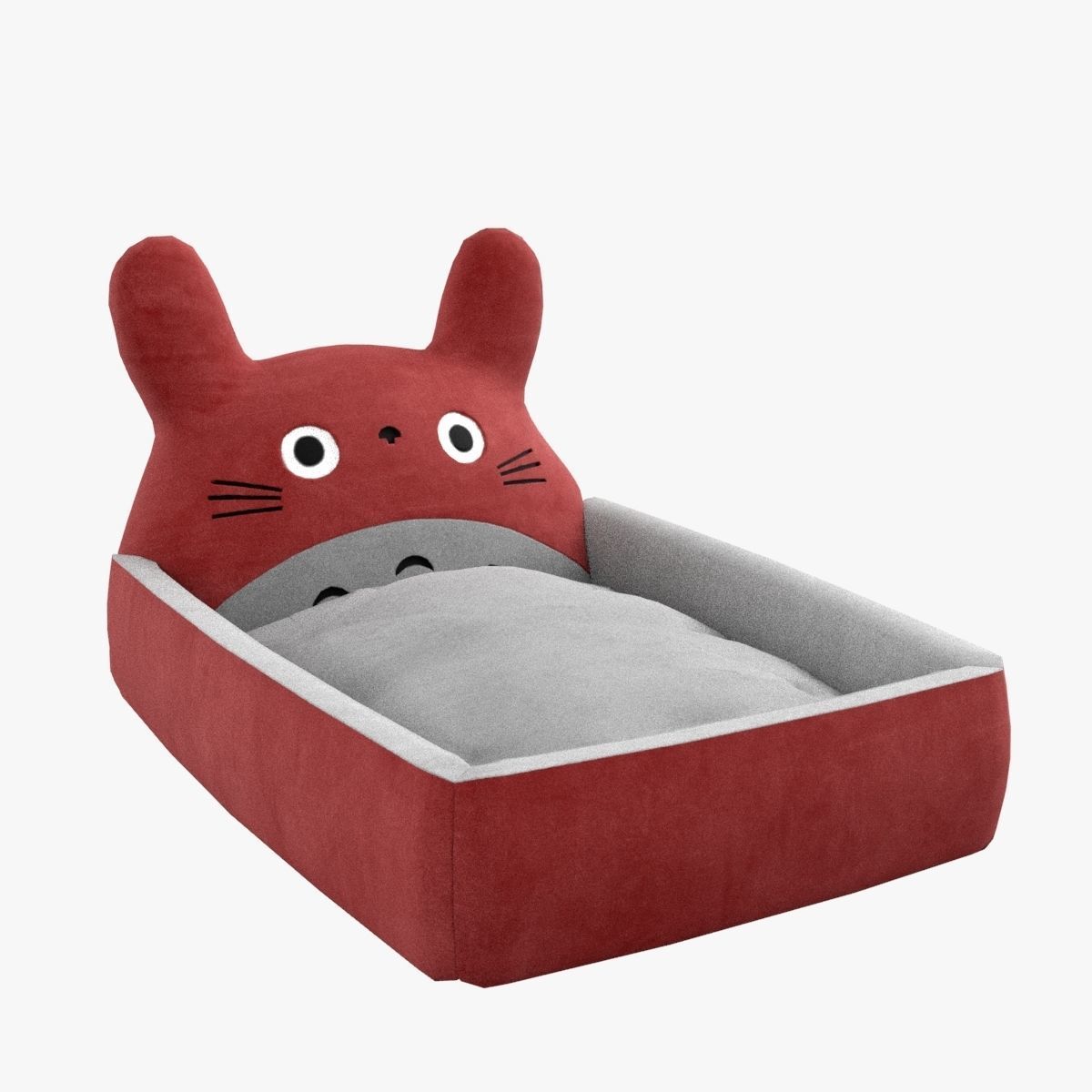 Ghibli Style Kid Bed Child Bed Baby Bed Red 3D model | CGTrader
