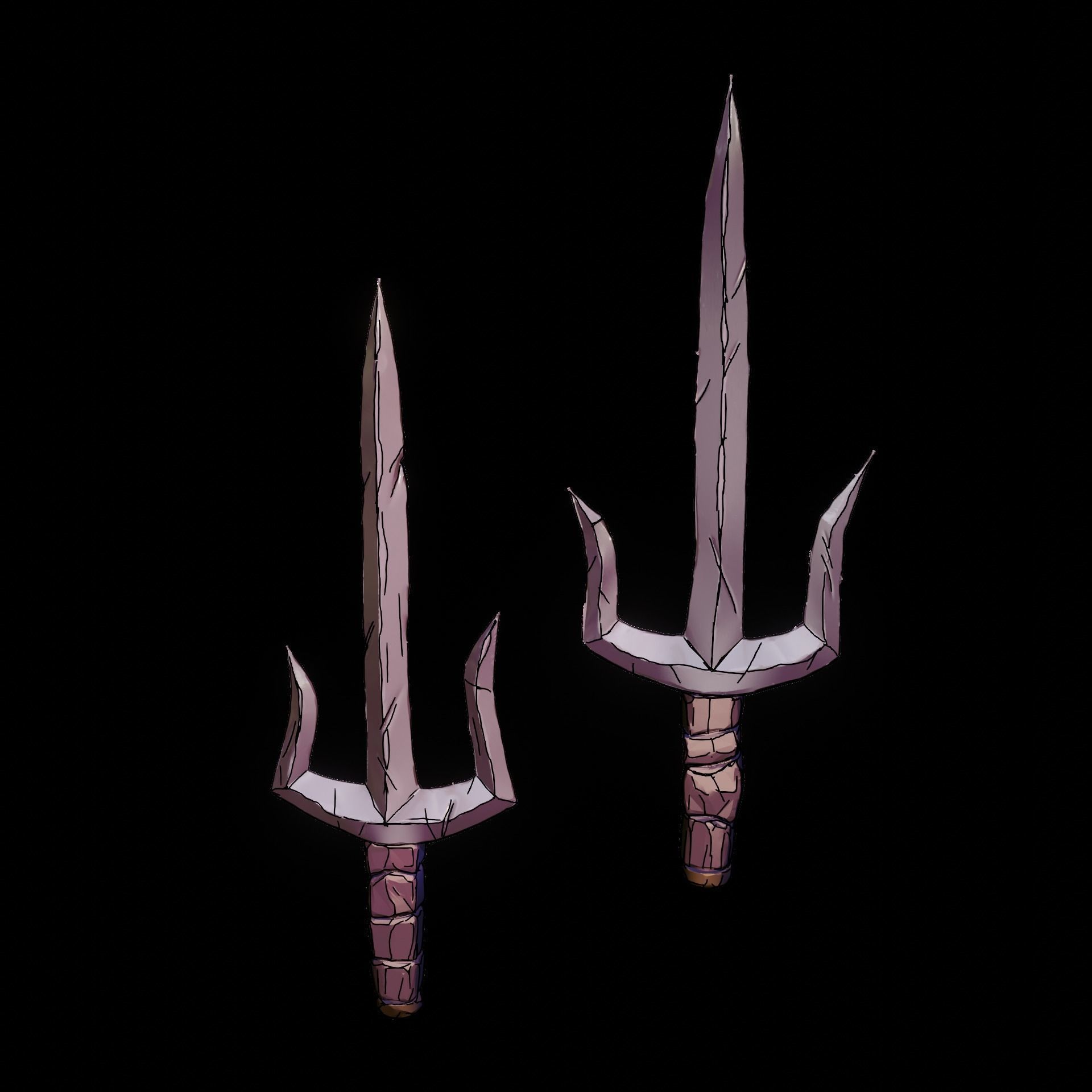 Raphael Twin Sai Teenage Mutant Ninja Turtles Total Mayhem 3D model 3D ...