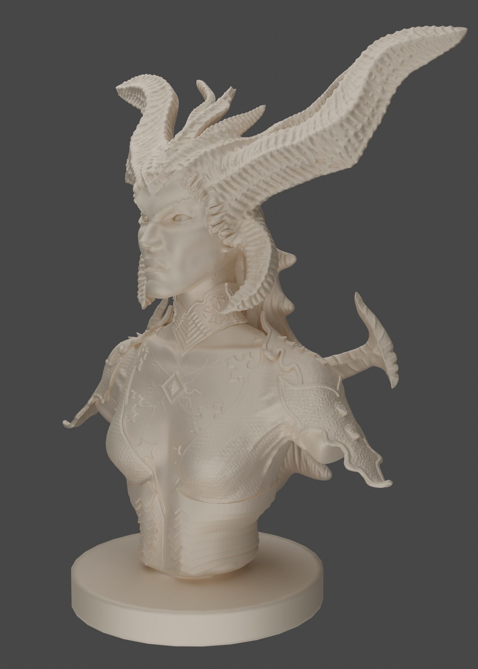 Diablo 4 Lilith bust for 3d print 3D model 3D printable | CGTrader