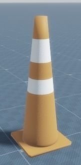 Game ready low poly traffic cone 3D model | CGTrader