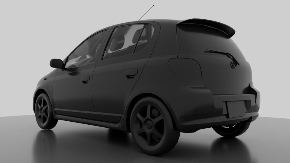 3D model Yaris 1999 Toyota Interior Car Vehicle Low-poly 3D model VR ...