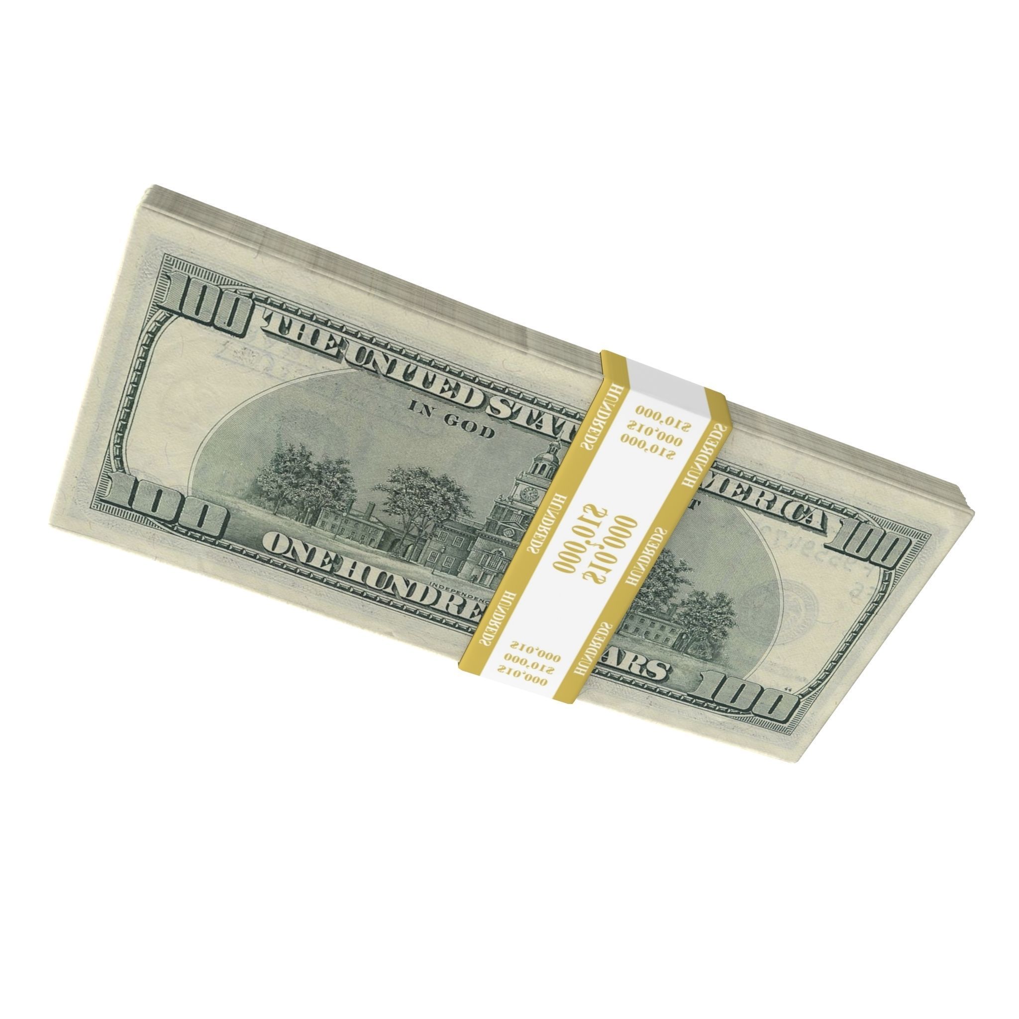Set of 100 Dollar Bill Stack 3D model | CGTrader