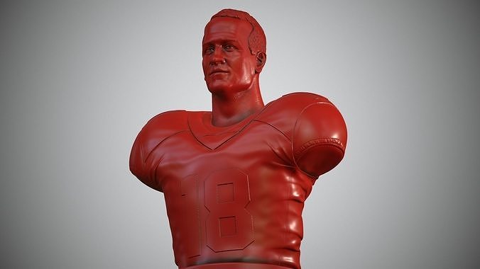 Peyton Manning 3D model 3D printable | CGTrader