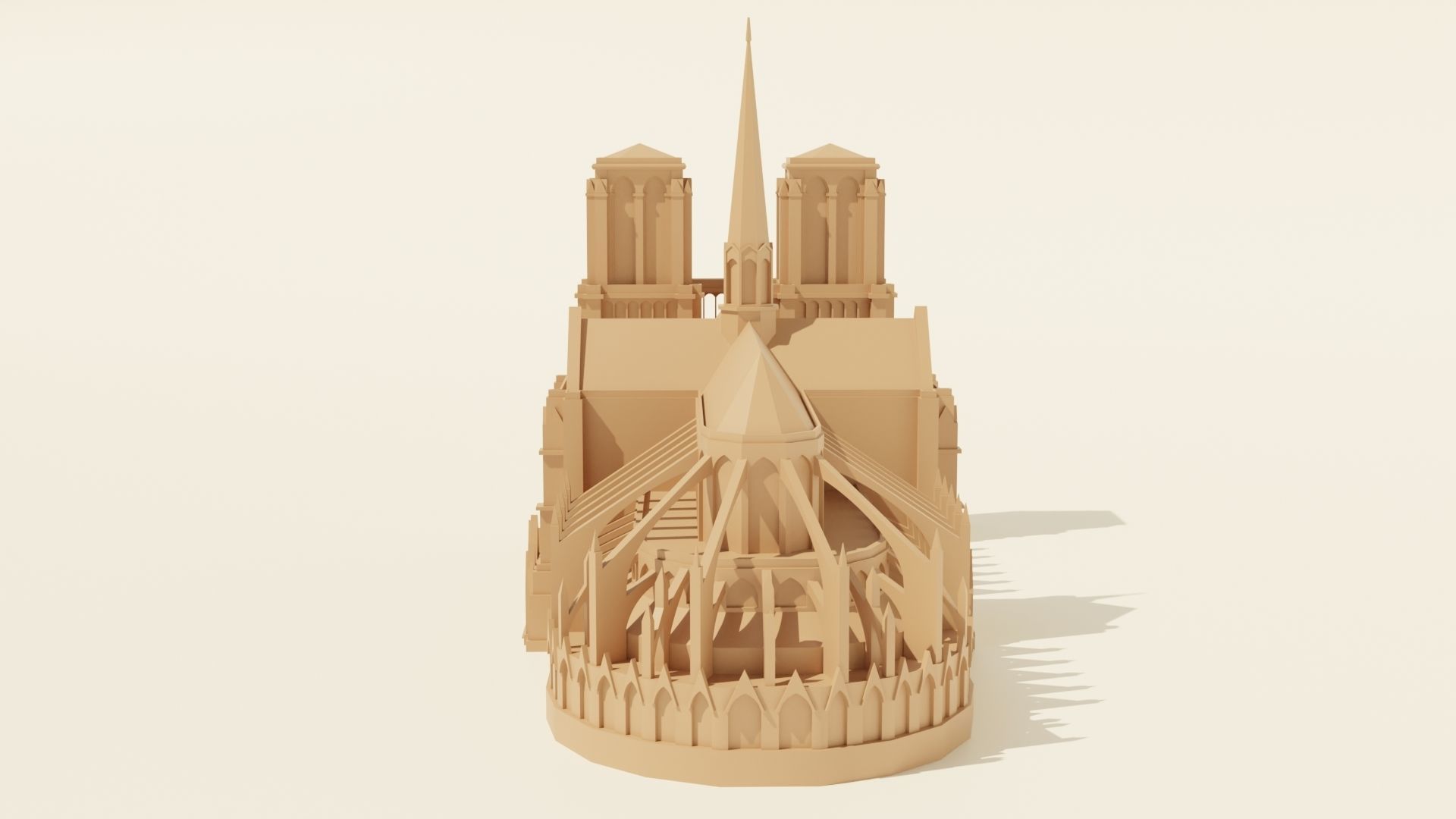 Notre-Dame de Paris 3D model 3D printable | CGTrader