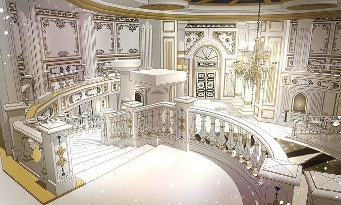 Mansion main hall 3D model | CGTrader
