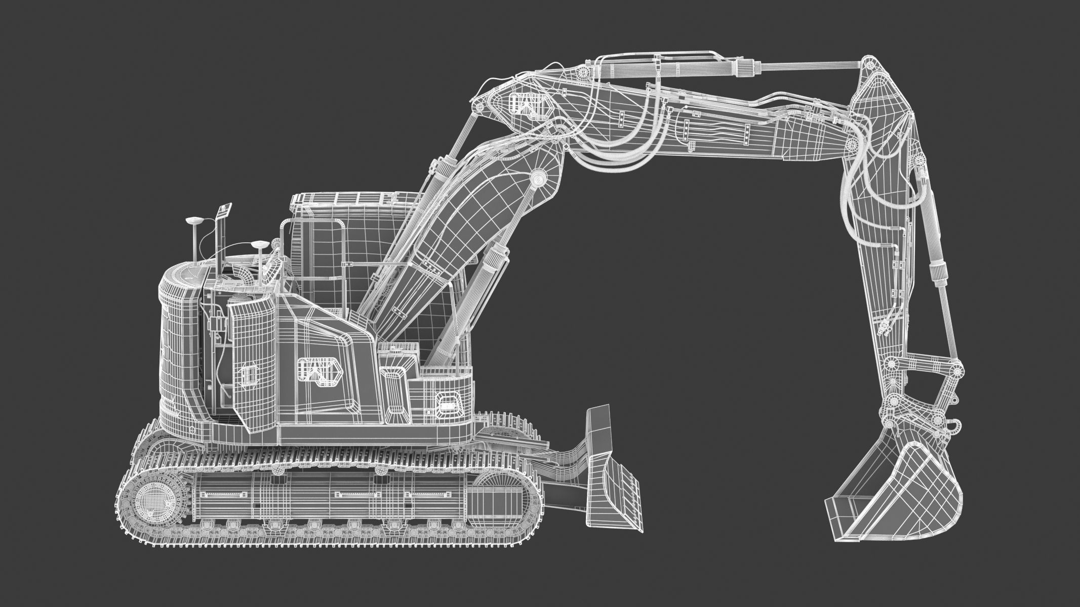 CAT 315 Triple Arm 3D model | CGTrader