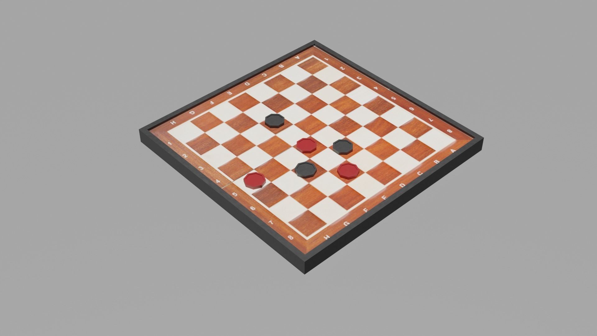 Checkers Boardgame 3D model 3D printable | CGTrader