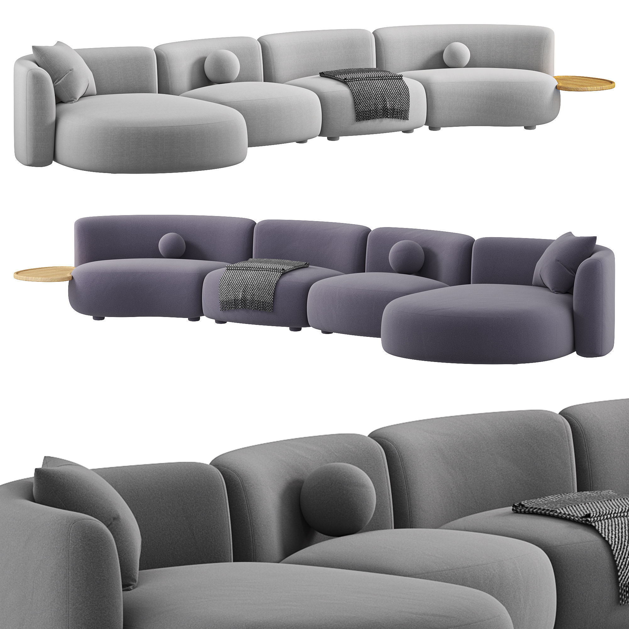 3D model OZE MODULAR SOFA Delcourt Collection VR / AR / low-poly | CGTrader