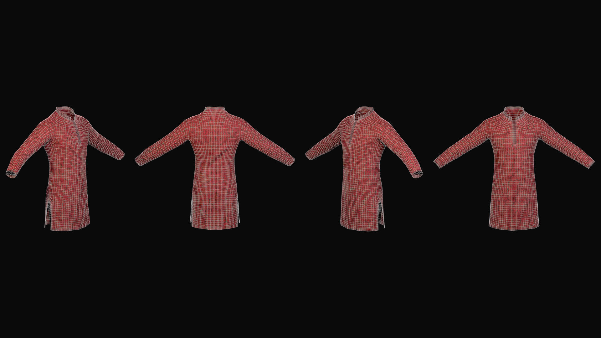 Punjabi A Traditional Cloth for Men 3D model rigged | CGTrader