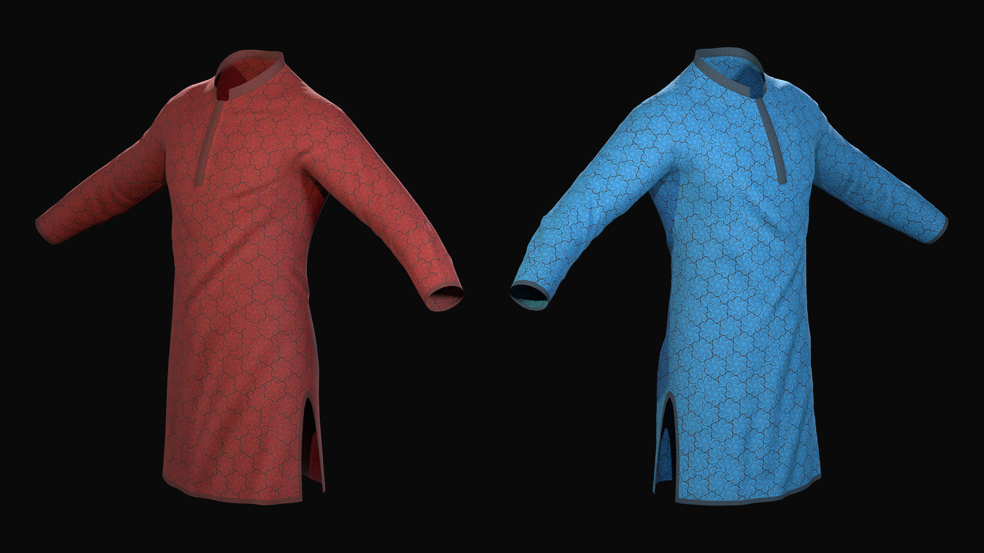 Punjabi A Traditional Cloth for Men 3D model rigged | CGTrader
