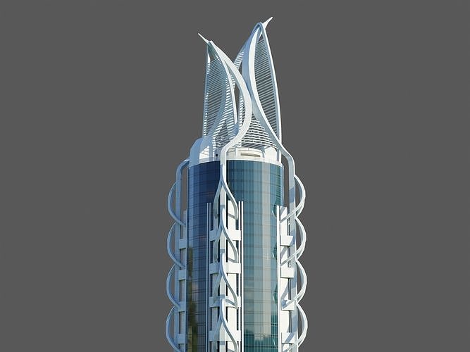 al hekma tower - Dubai 3D model | CGTrader