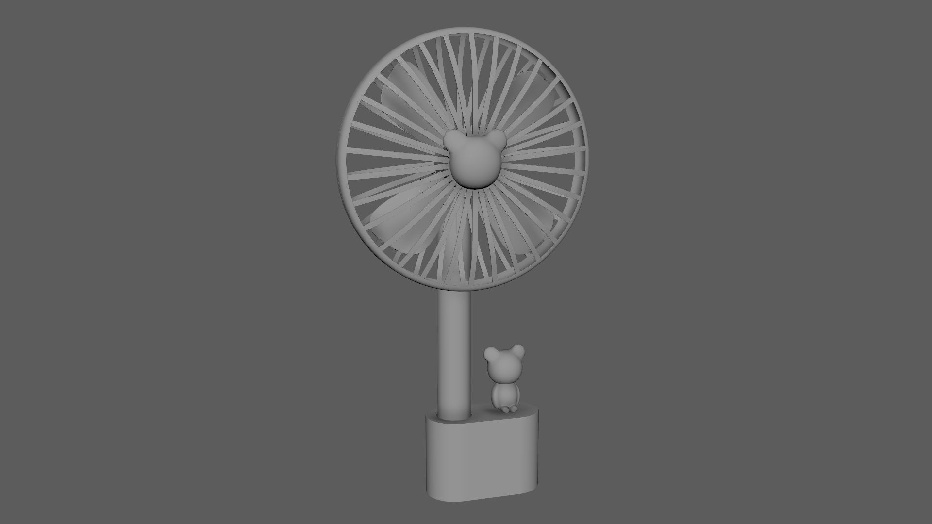 Electric Fan Child Toy Fan Bear Fan Turquoise 3D model | CGTrader