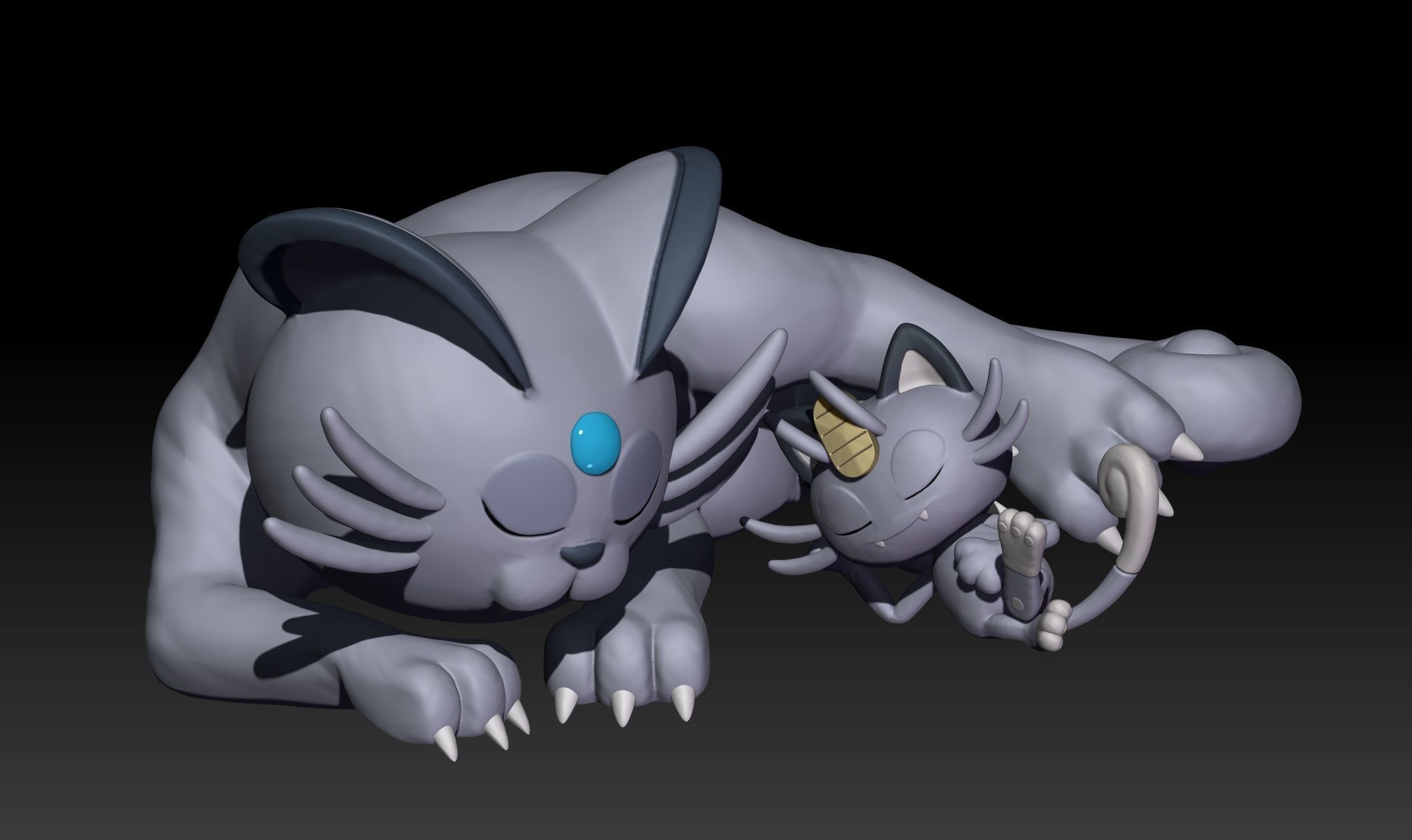 Pokemon Alolan Meowth Persian 3D model 3D printable | CGTrader