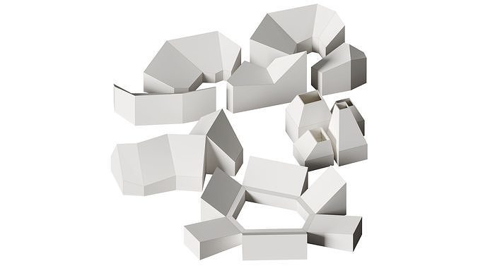 Architecture paper models 3D model | CGTrader