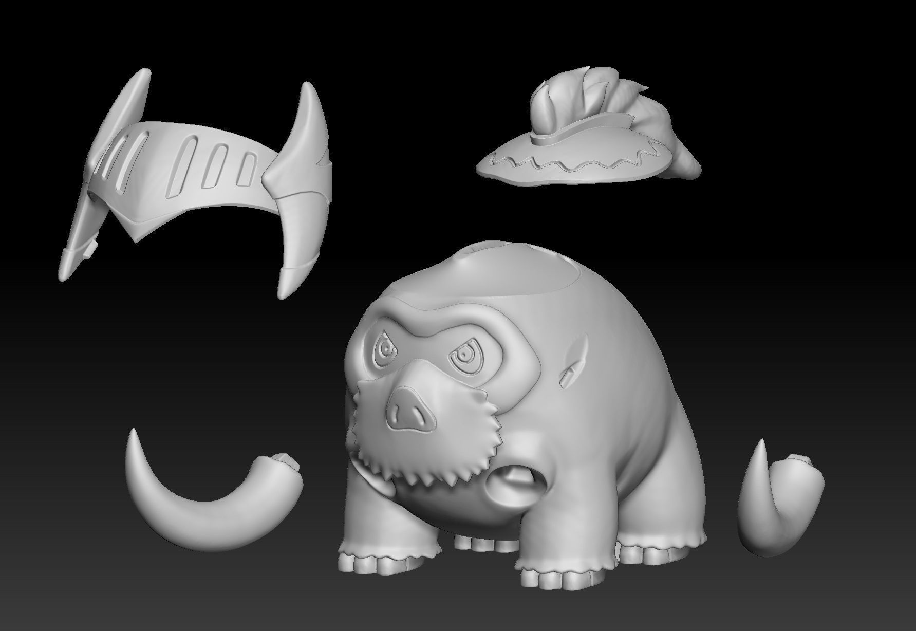 Pokemon Unite Mamoswine Knight Style 3D model 3D printable | CGTrader