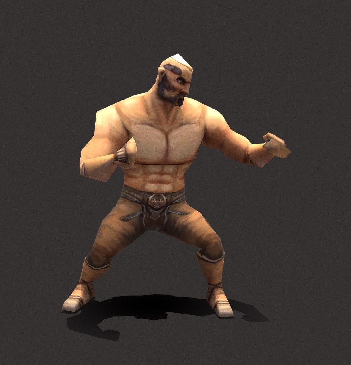 3D model Super lowpoly hand painted Fantasy Warrior VR / AR / low-poly ...