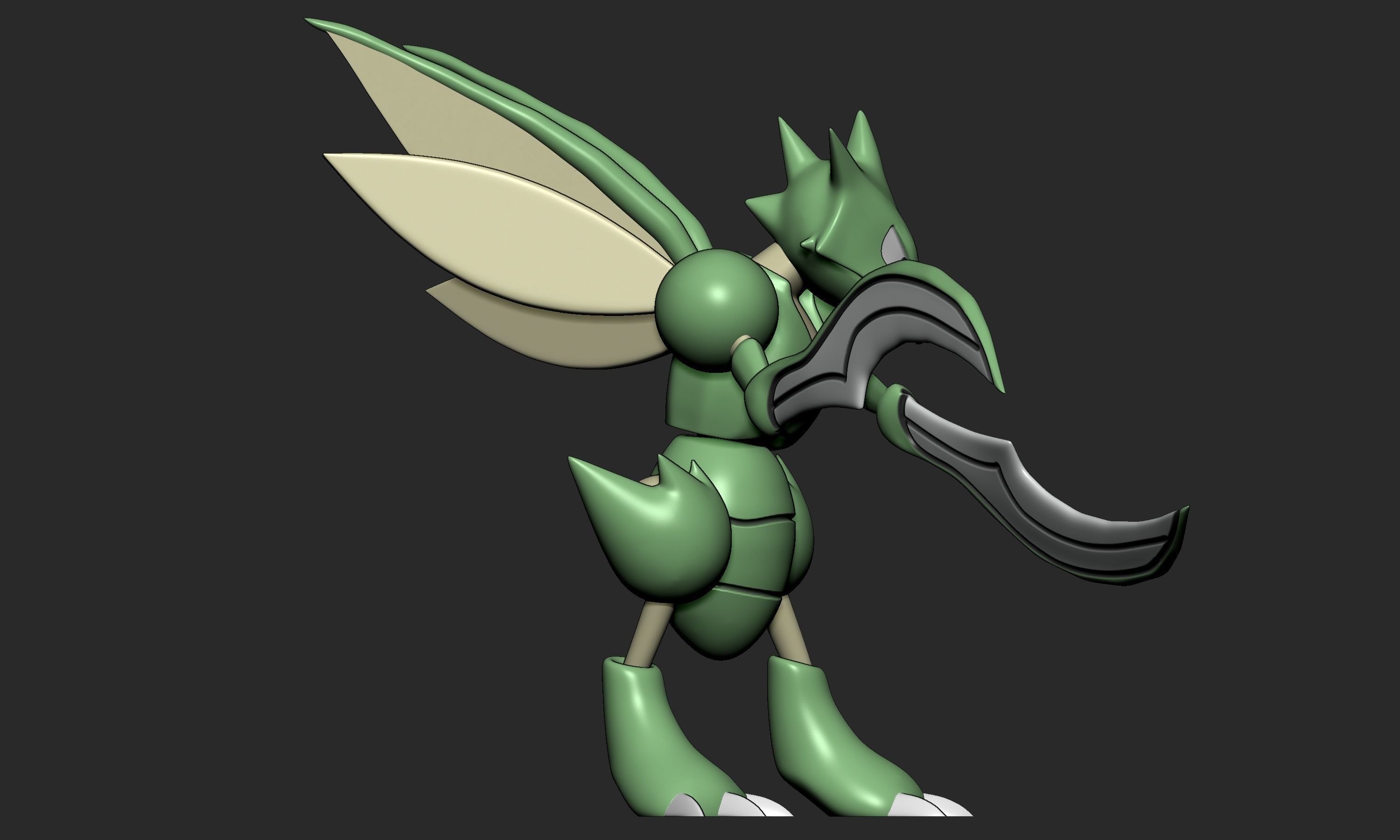 Pokemon - Scyther with 2 poses 3D model 3D printable | CGTrader