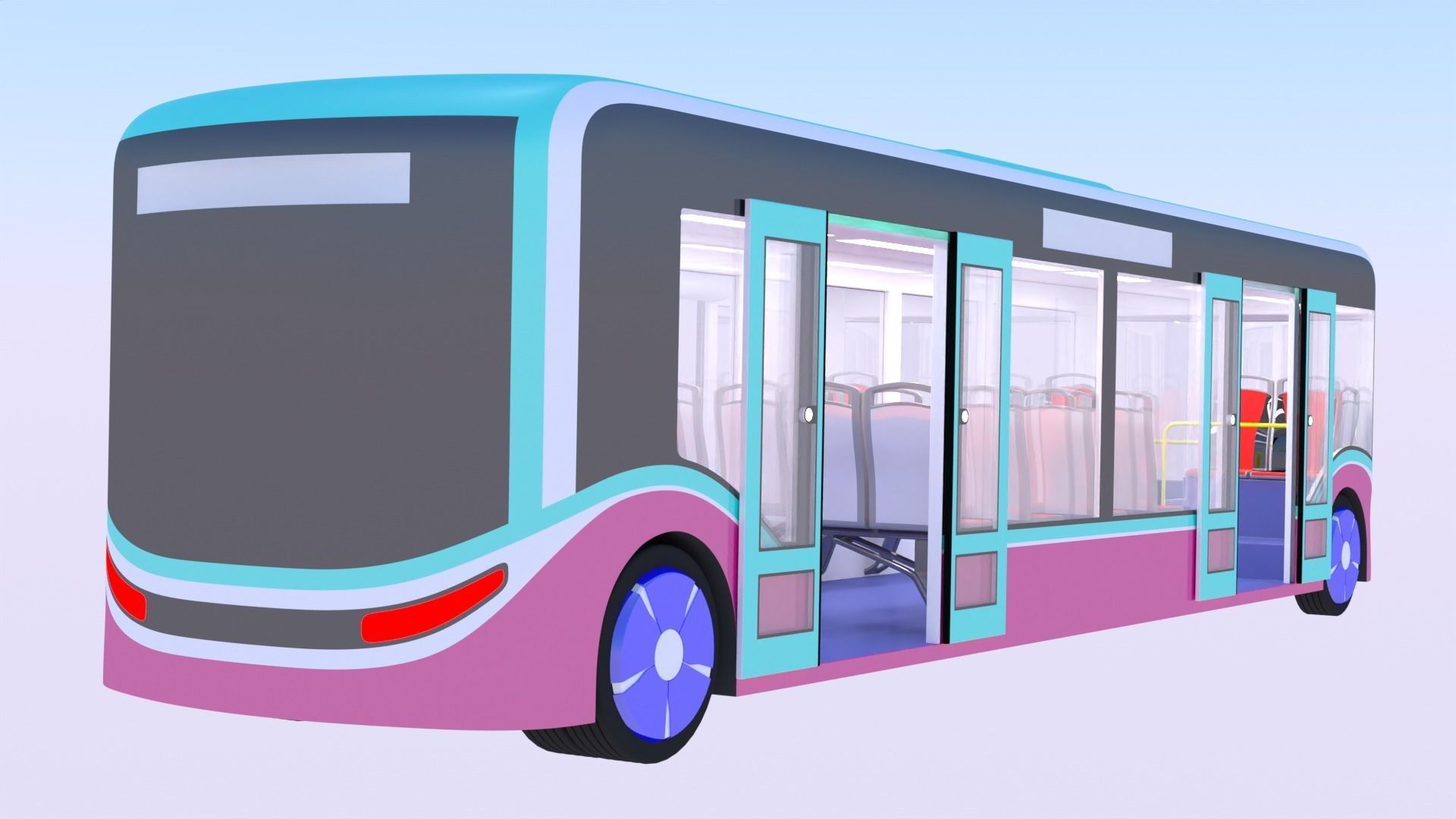 Autonomous city bus concept 2023 3D model | CGTrader