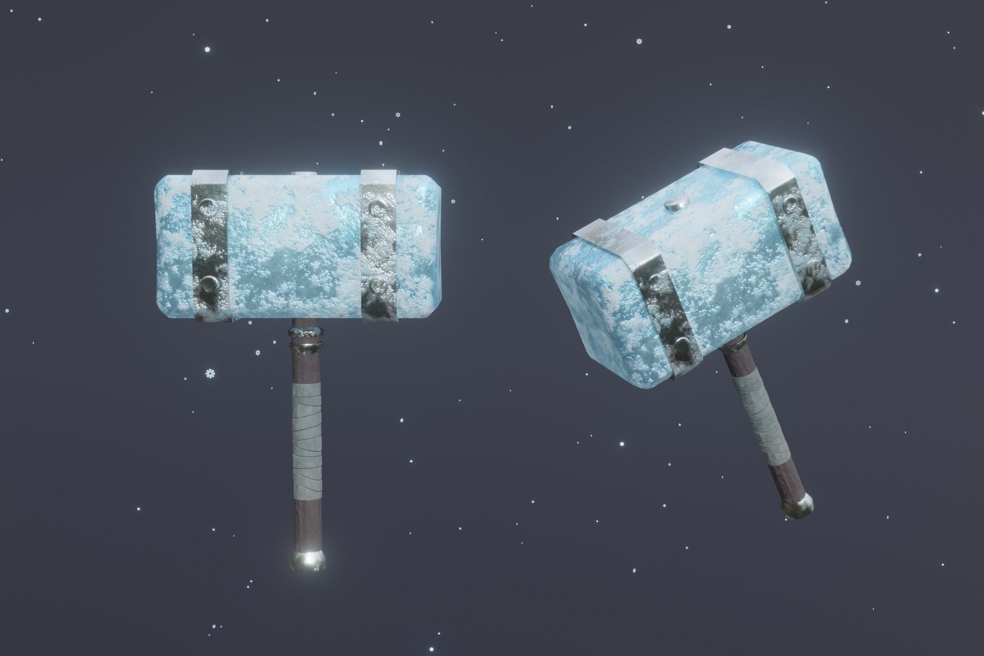 3D model 15 Ice elemental weapons - medieval - fantasy - magic - VOL 01 ...