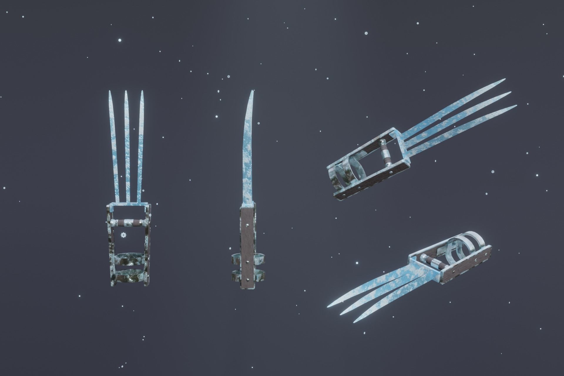 3D model 15 Ice elemental weapons - medieval - fantasy - magic - VOL 01 ...