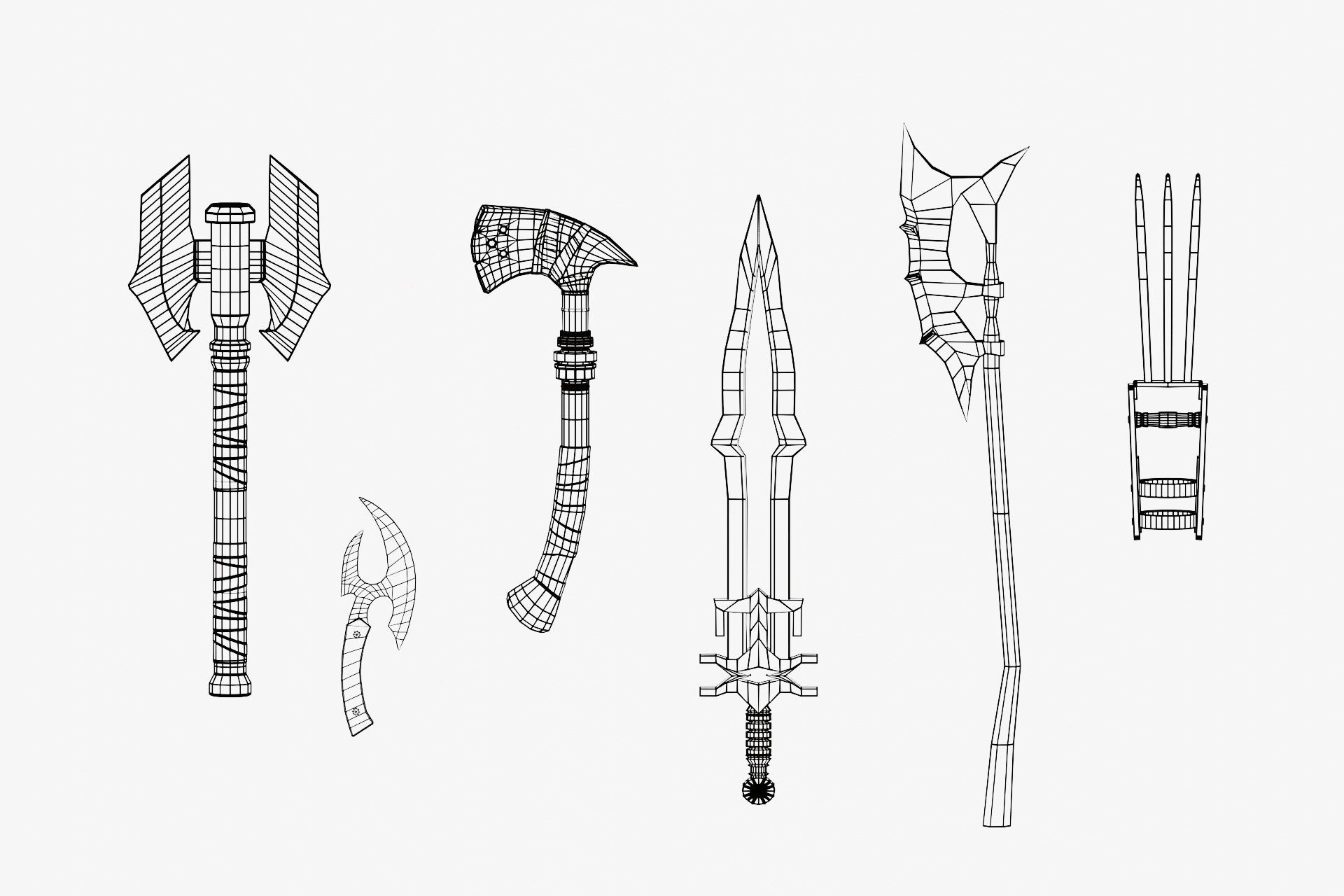 3D model 15 Ice elemental weapons - medieval - fantasy - magic - VOL 01 ...