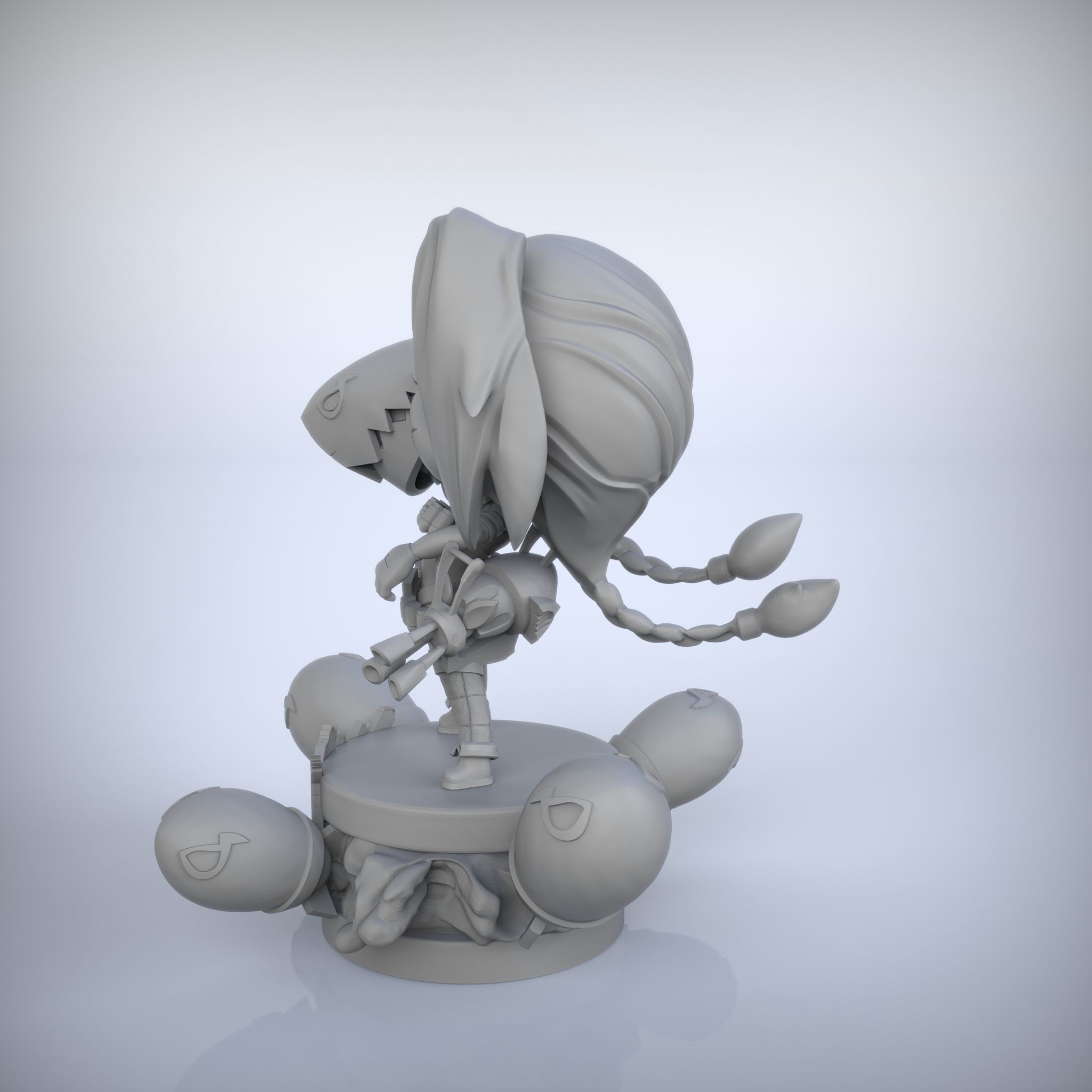 Chibi Jinx League of legends tft 3D model 3D printable | CGTrader