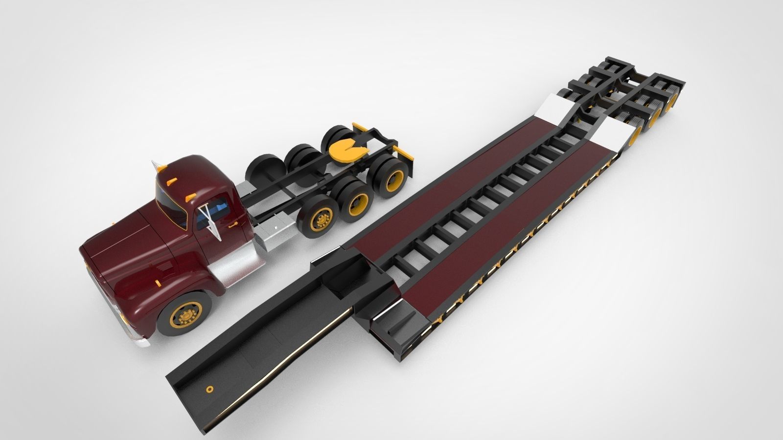 Heavy-duty hauler 3D model | CGTrader