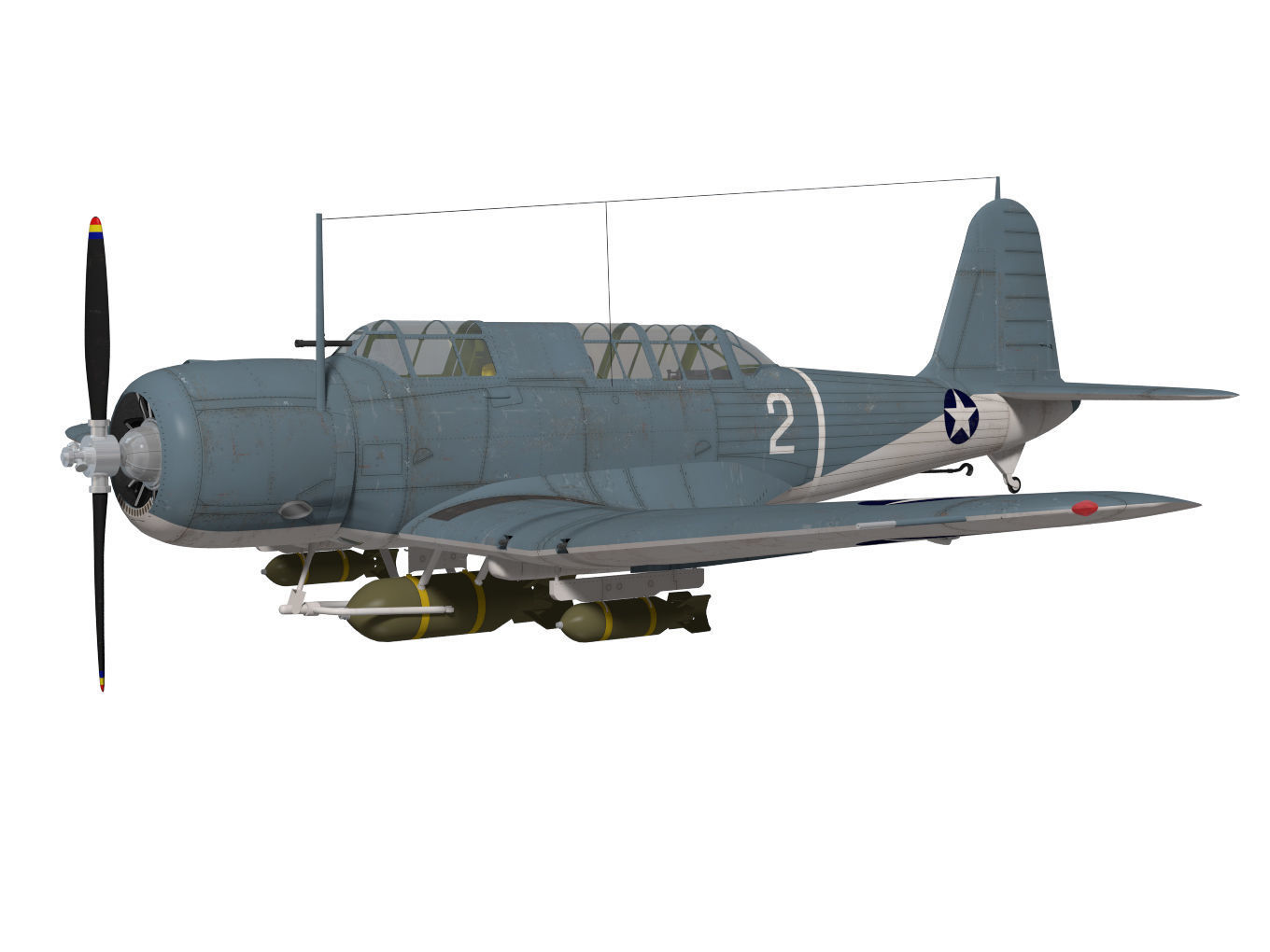 Chance Vought SB2U-3 Vindicator 3D model | CGTrader
