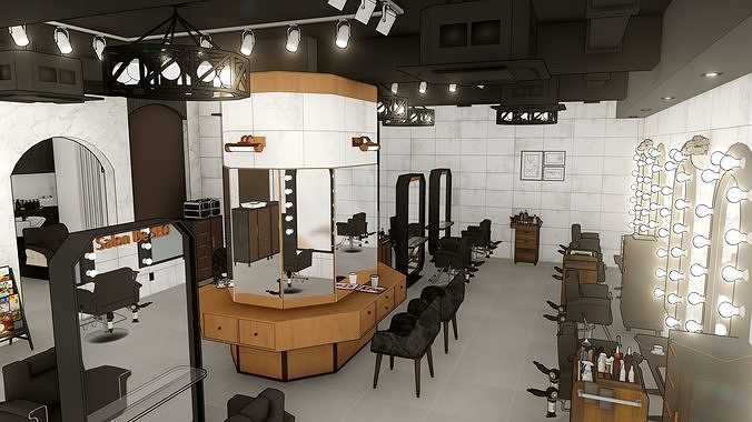 hair salon 3D model | CGTrader