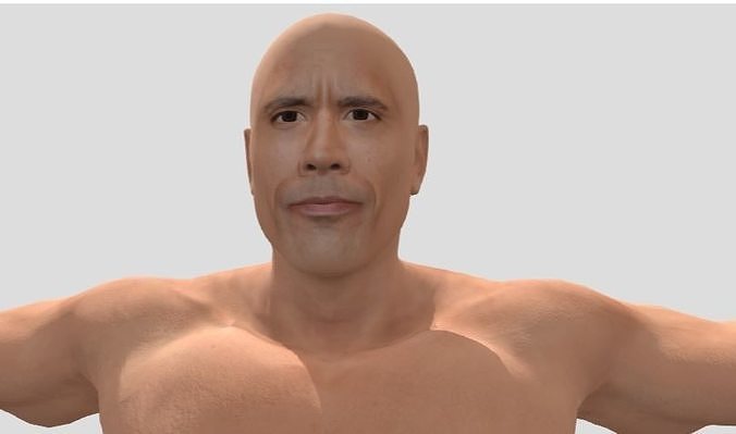 Dwayne Johnson The Rock 3D Realstic model with 4k texture size 3D model ...
