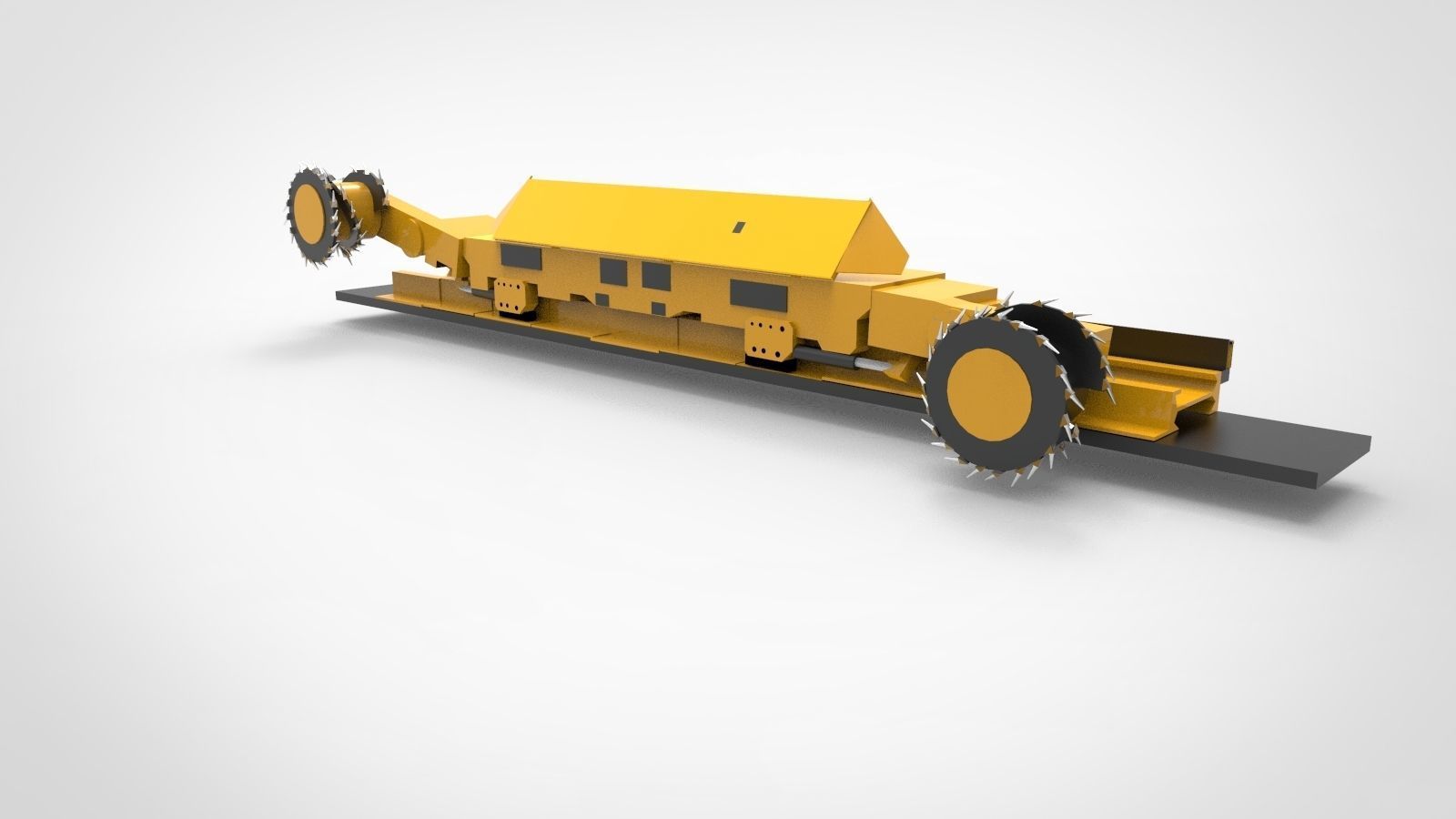 Longwall mining machines 3D model | CGTrader