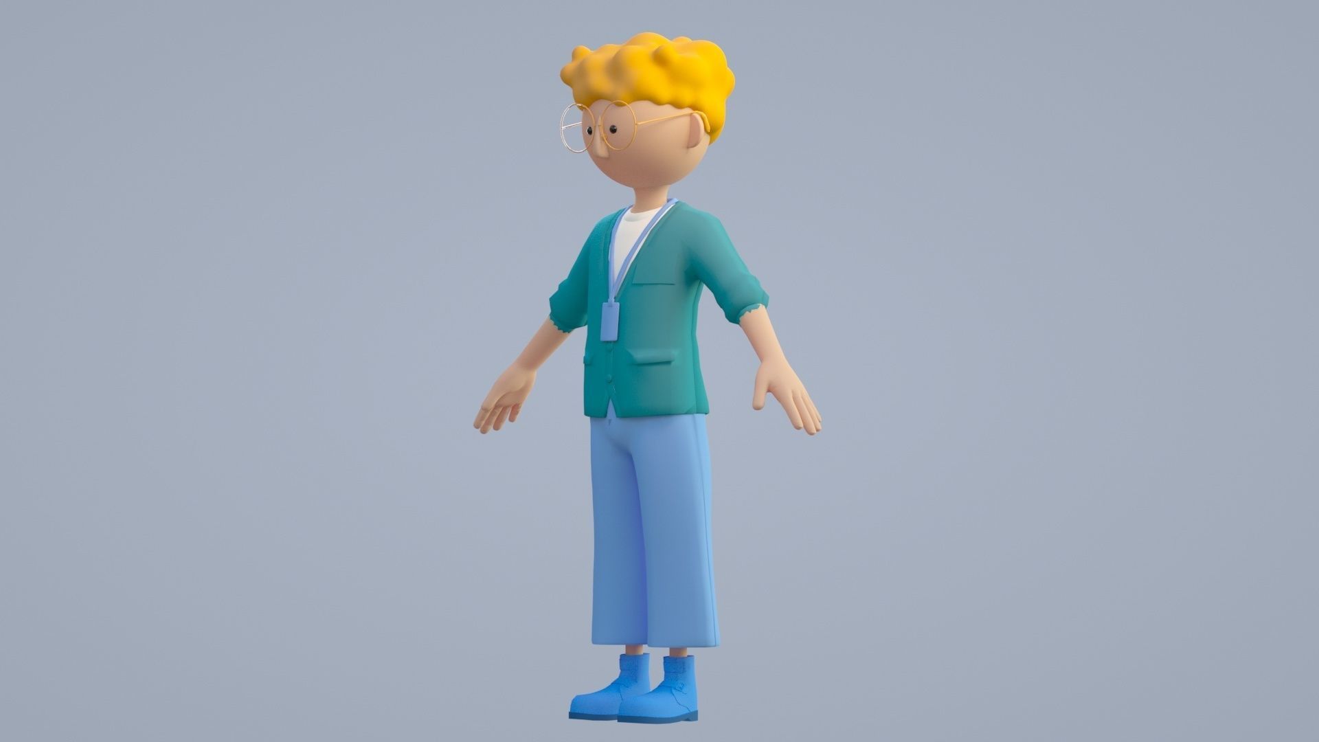 Cartoon Boy Manager Young Father 3D model | CGTrader