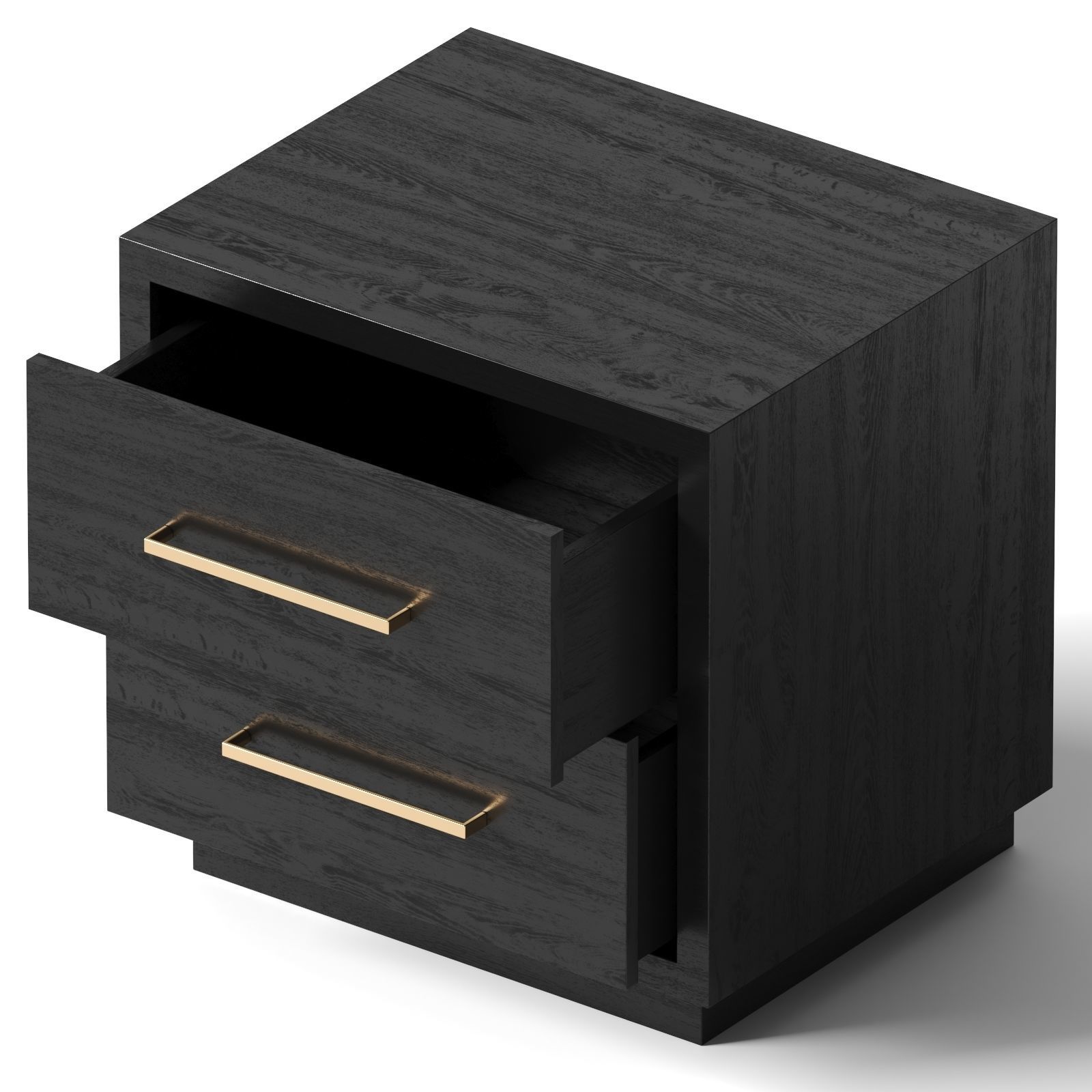 West Elm - Alexa 2 Drawer nightstand 3D model | CGTrader