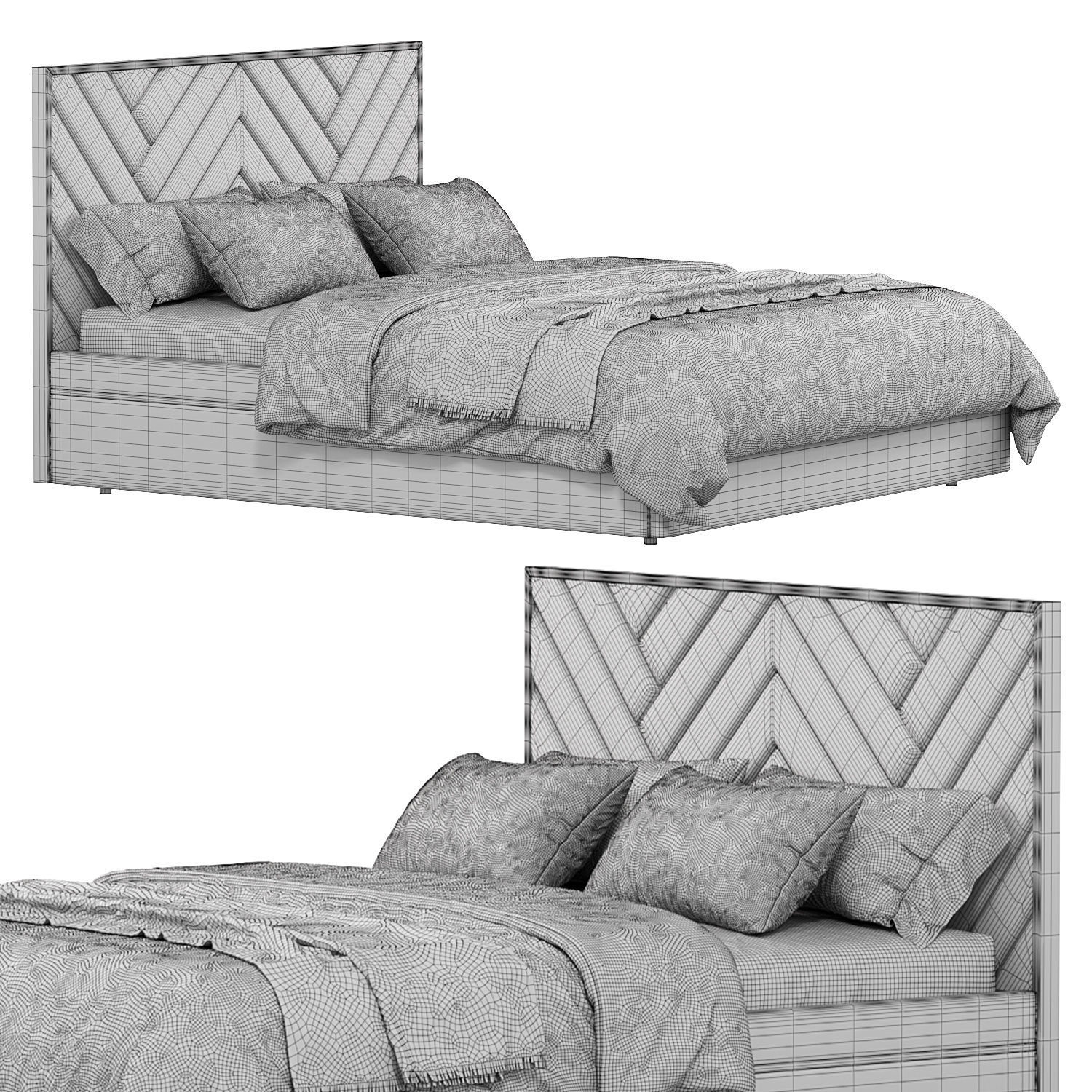 NAOMI BED by Corona 3D model | CGTrader