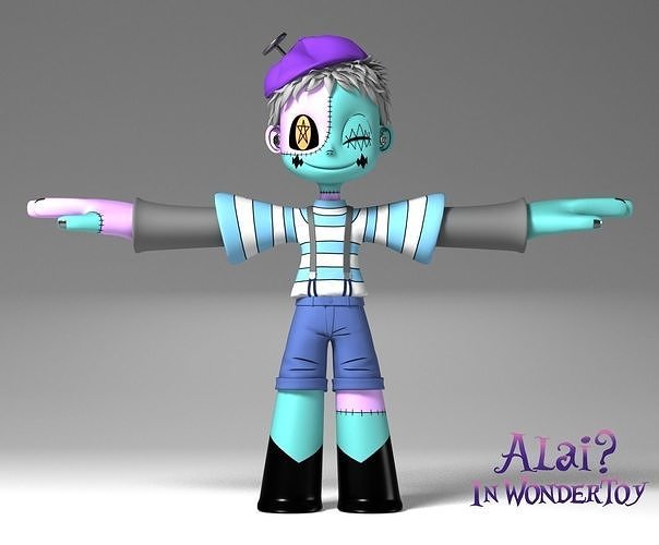 3D model Six Friendly Franky VR / AR / low-poly | CGTrader