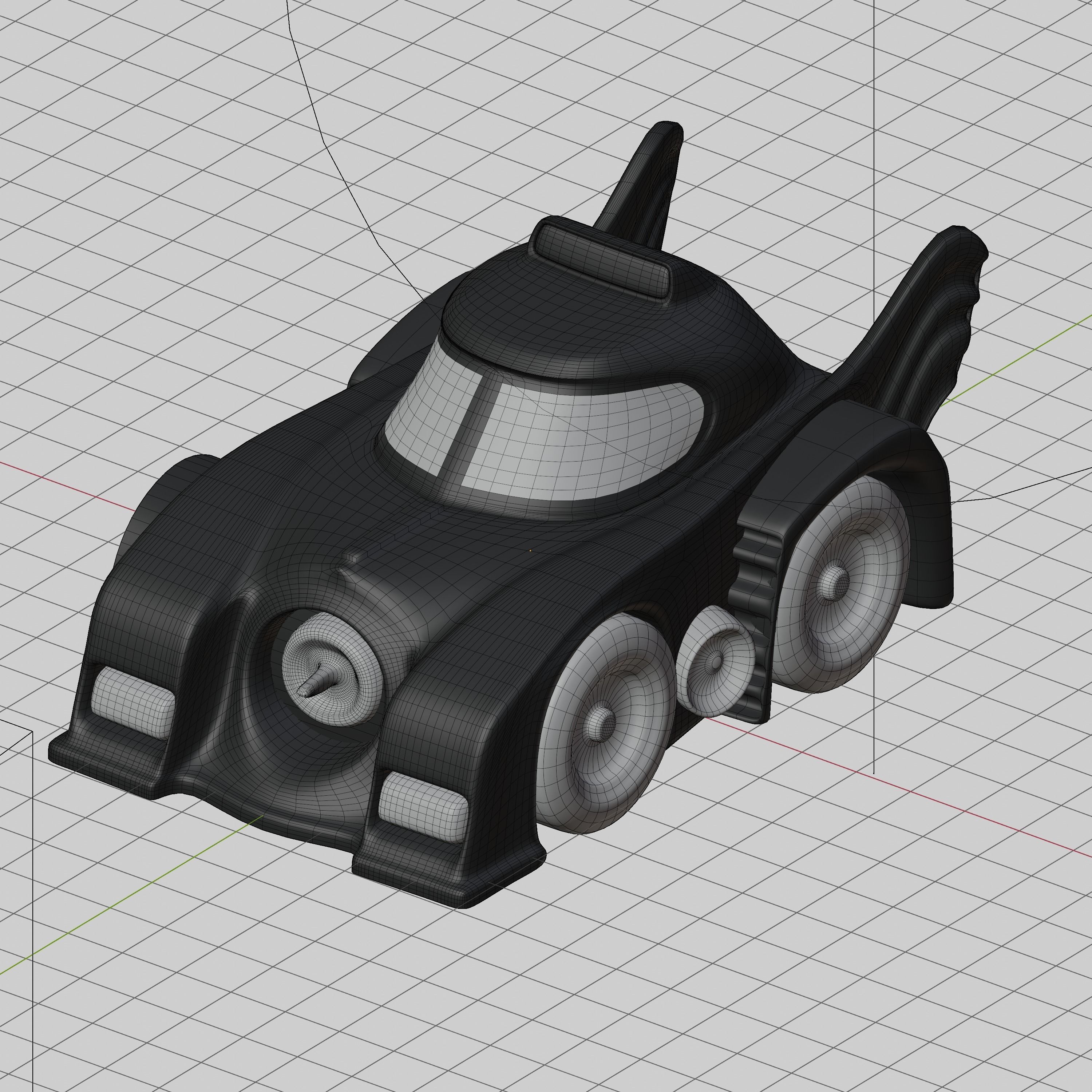 3D model Batmobile - Batman Returns - The Flash - mini 3D model VR / AR ...