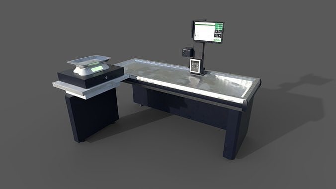 Shopping Cashier Cash Case Setup 3D Model 3D model | CGTrader