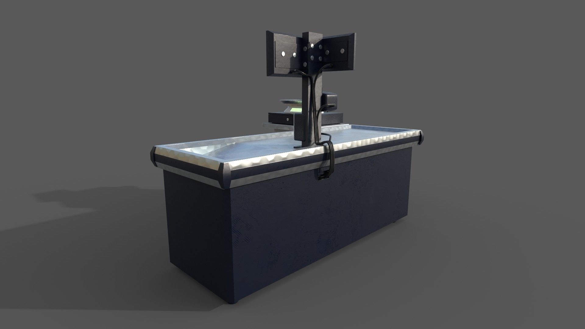 Shopping Cashier Cash Case Setup 3D Model 3D model | CGTrader