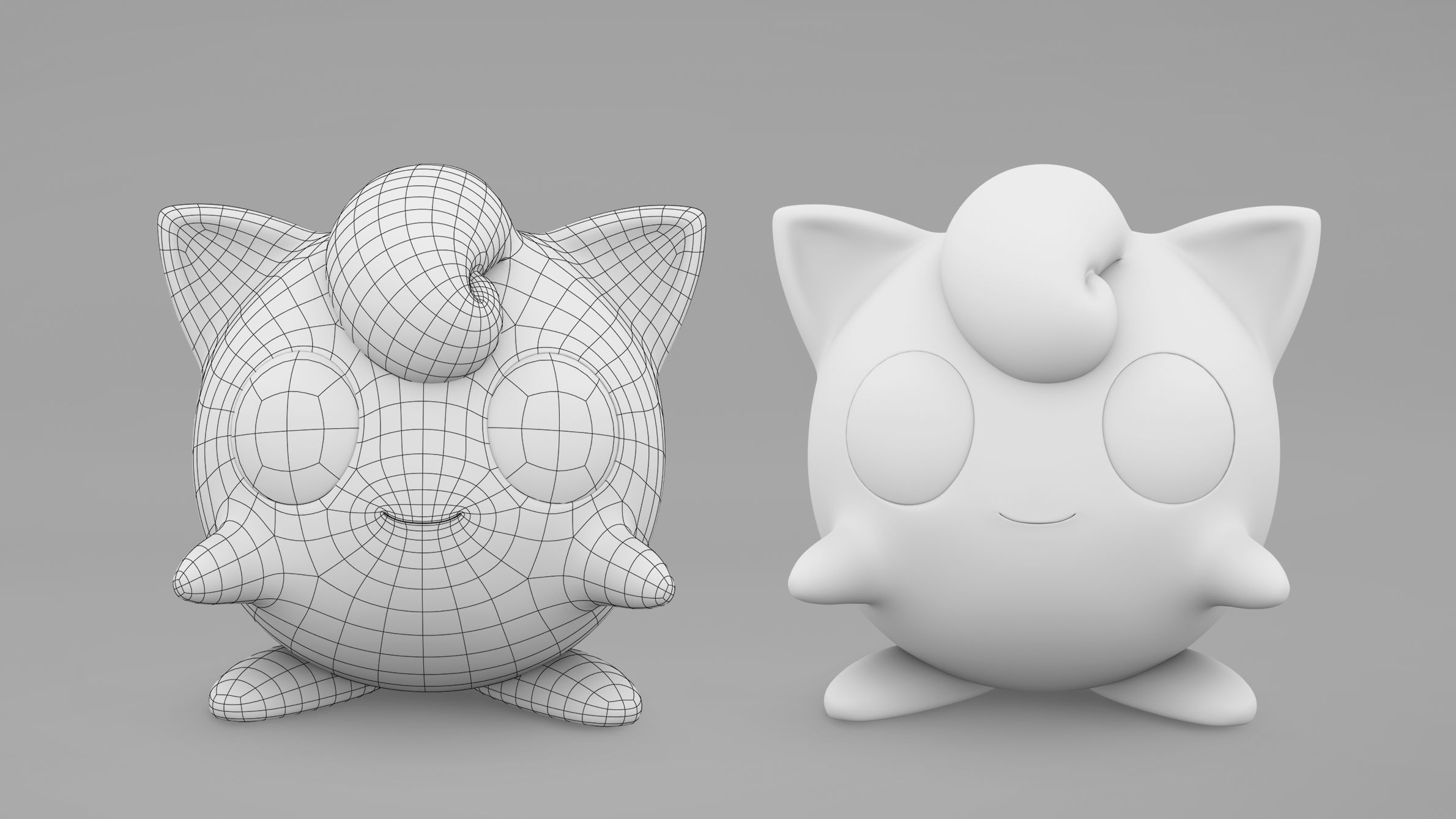 3D model Pokemon Jigglypuff EVOLUTIONS VR / AR / low-poly | CGTrader