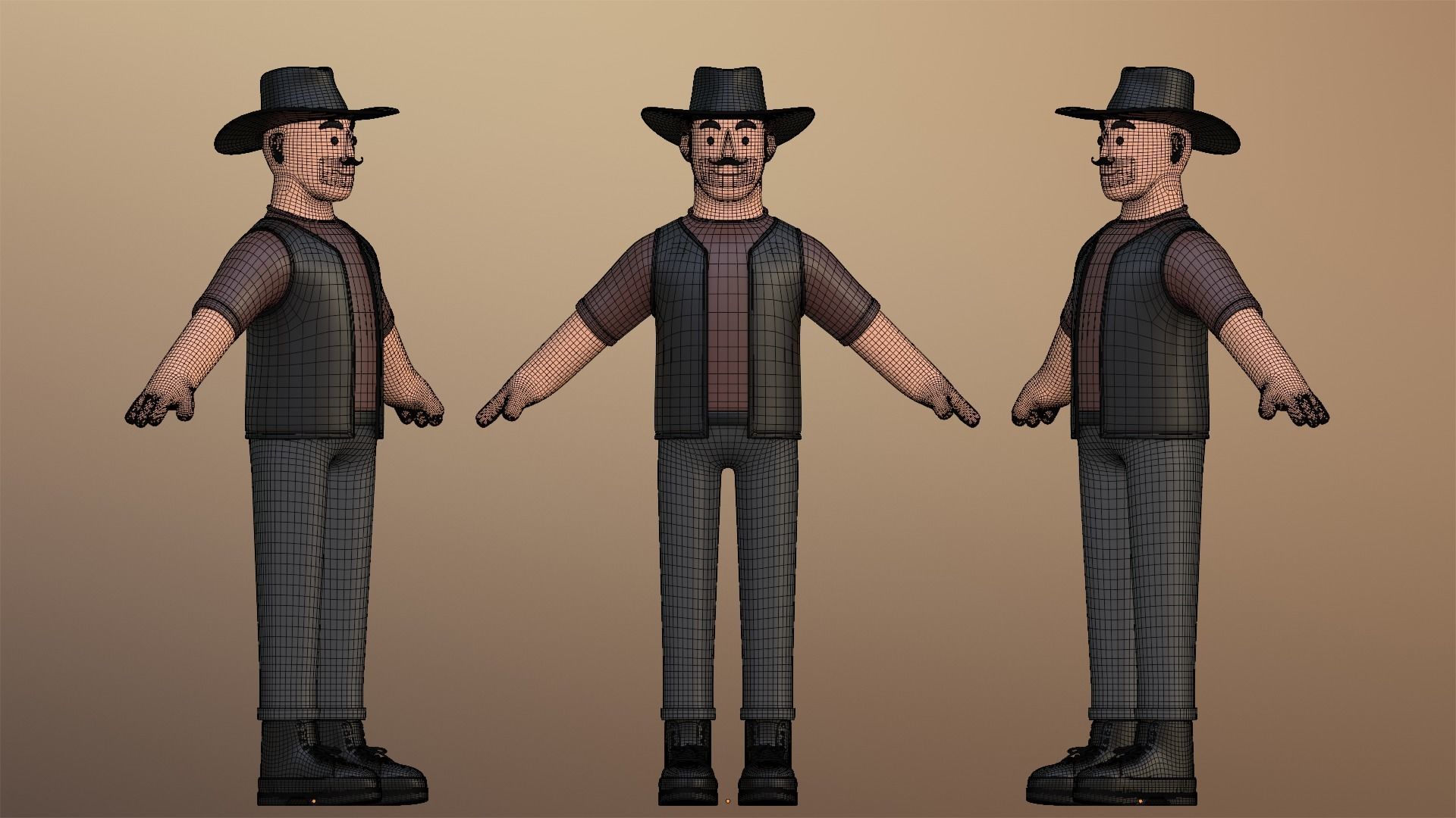 Minimal People Man Character 1001 3D model rigged | CGTrader