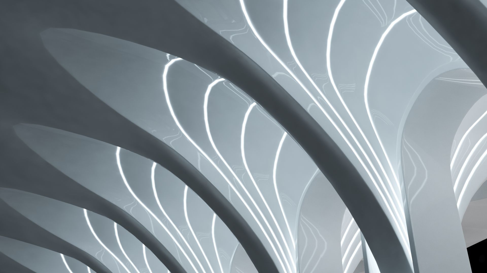 Futuristic Parametric Organic Arched Shade Structure 3D model | CGTrader