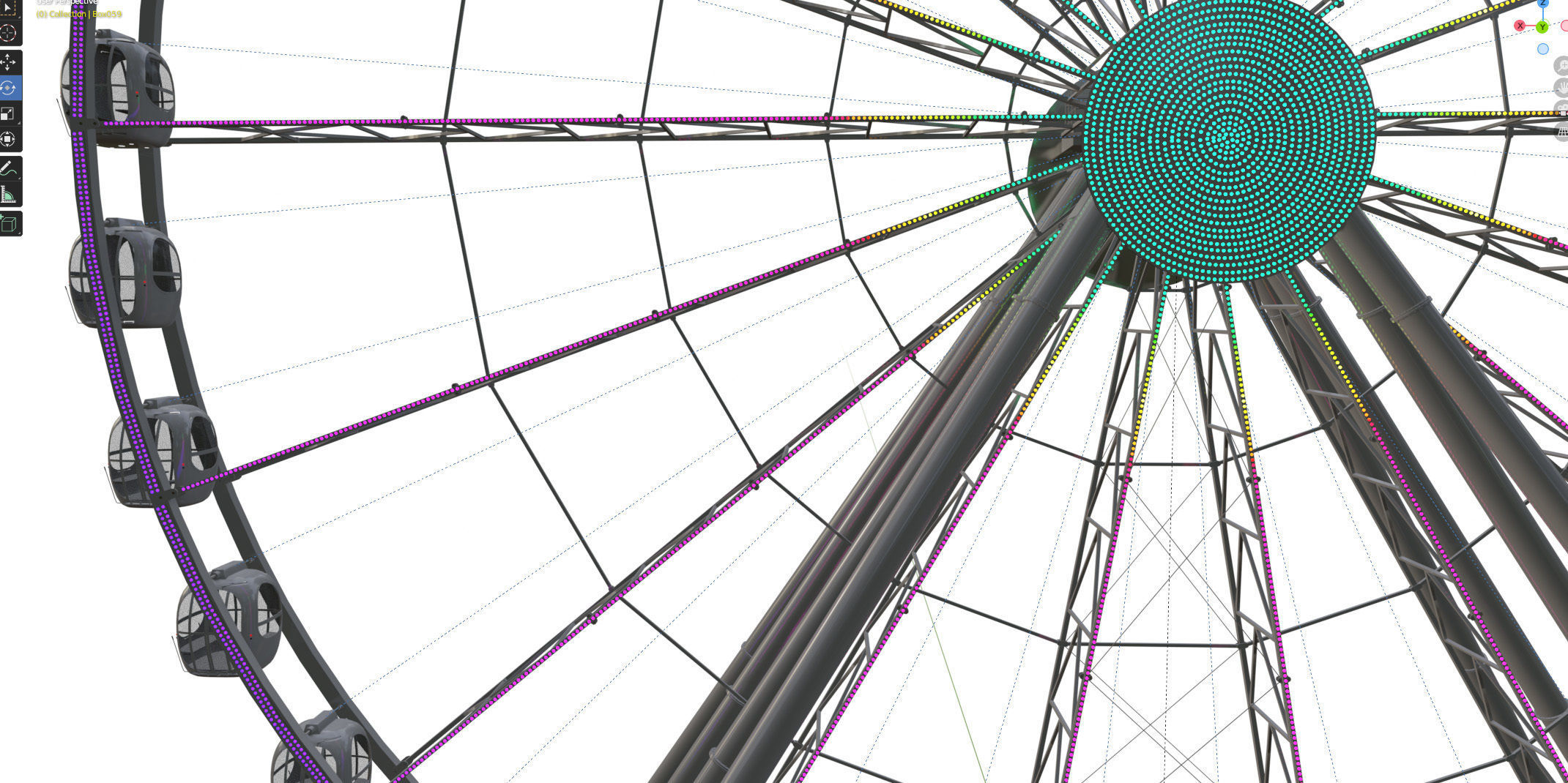 Ferris wheel 55 meters 3D model animated | CGTrader