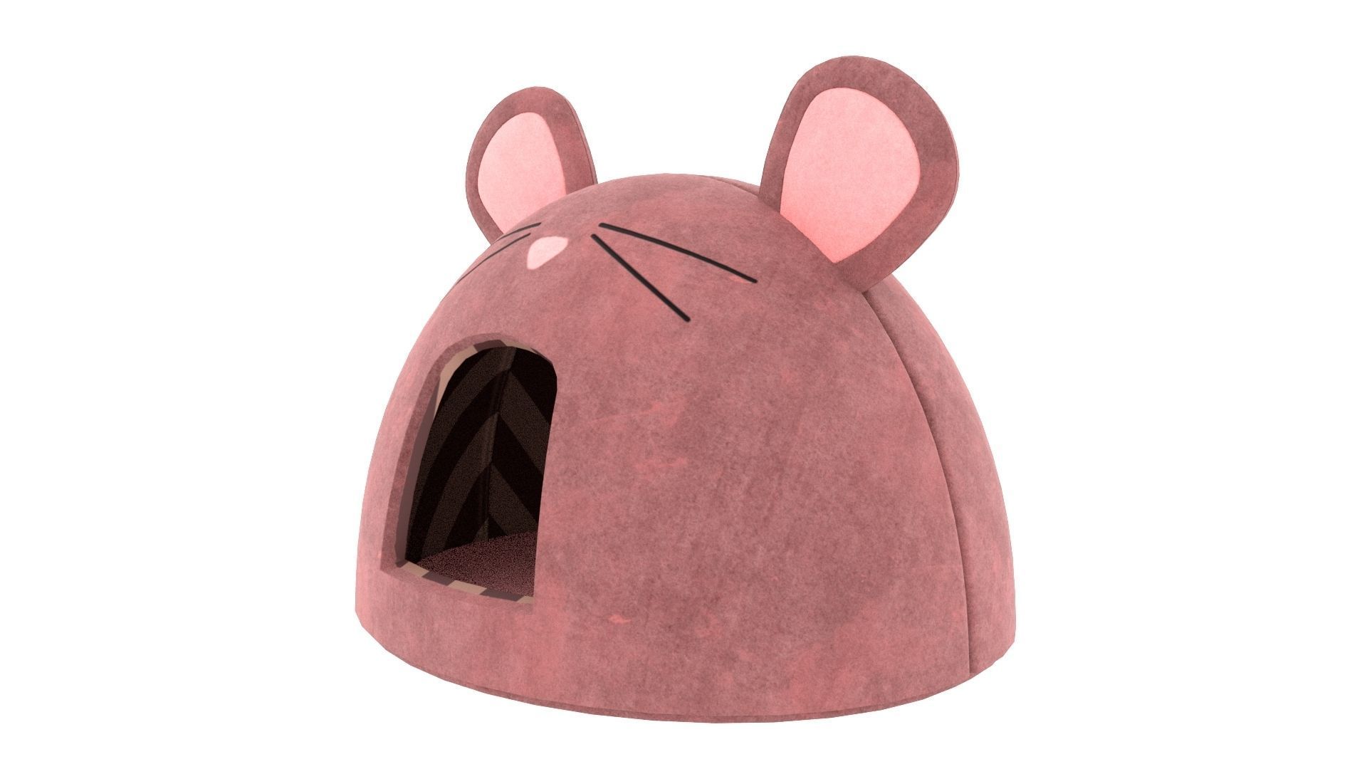 Mouse Meow Hut Cat Hut Cat Tent Red 3D model | CGTrader