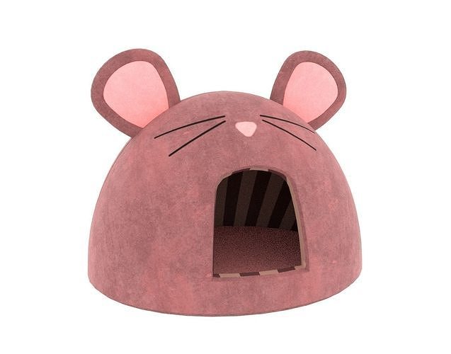 Mouse Meow Hut Cat Hut Cat Tent Red 3D model | CGTrader