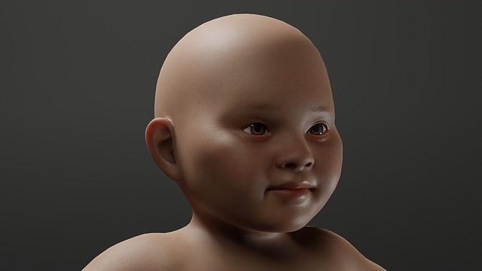 Realistic Baby - Andrew 3D model rigged | CGTrader