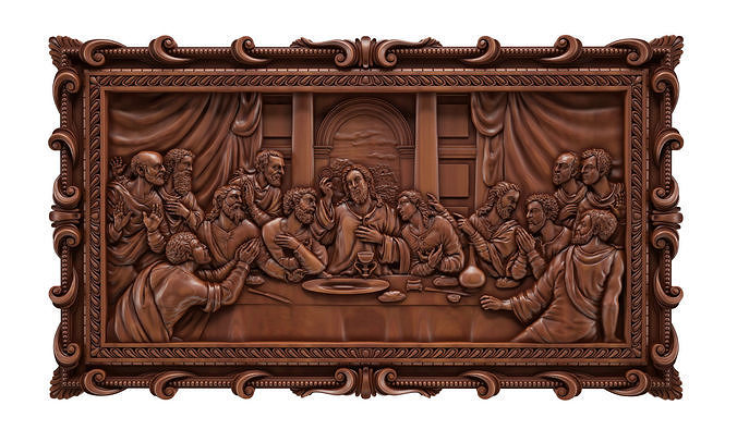 The Last Supper Bas-Relief 3D model | CGTrader
