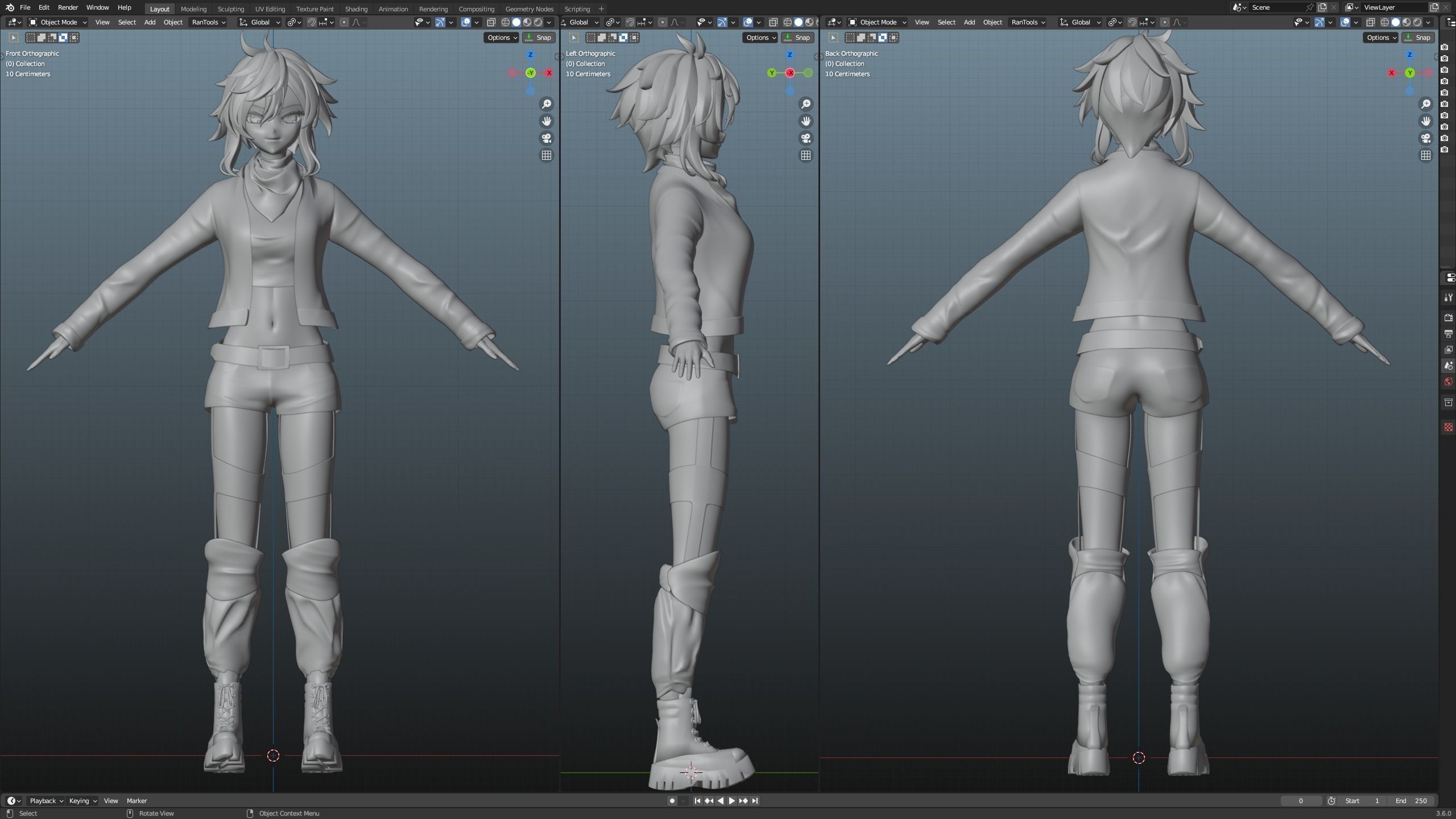 3D model Anime girl VR / AR / low-poly | CGTrader