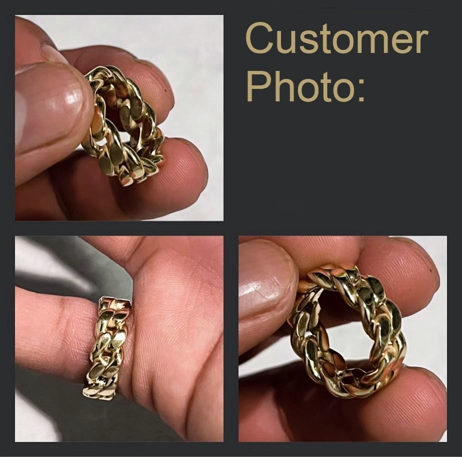 Heavy Cuban Chain Rings 3mm thick 5us 6us 7us 8us sizes 3D model 3D ...