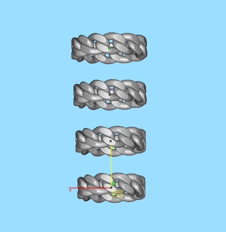 Heavy Cuban Chain Rings 3mm thick 5us 6us 7us 8us sizes 3D model 3D ...